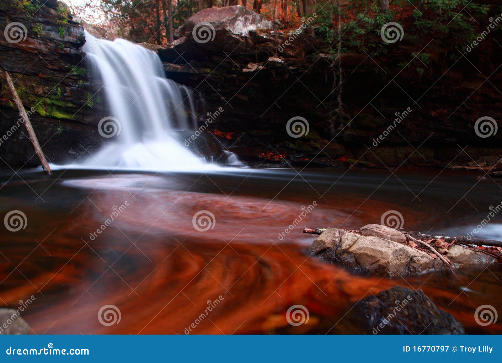 Waterfall and Swirled Patterns Stock Image - Image of exposure, fall ...