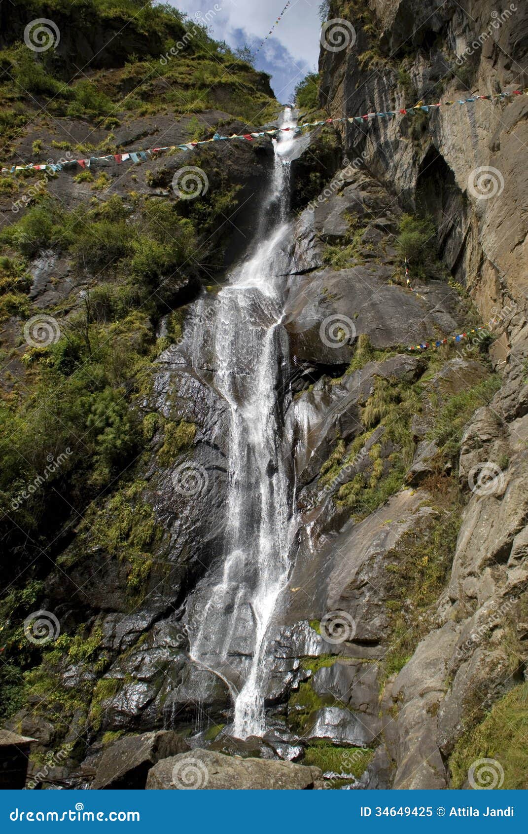 Waterfall, Takthsang Goemba, Bhutan Stock Image - Image of goemba ...