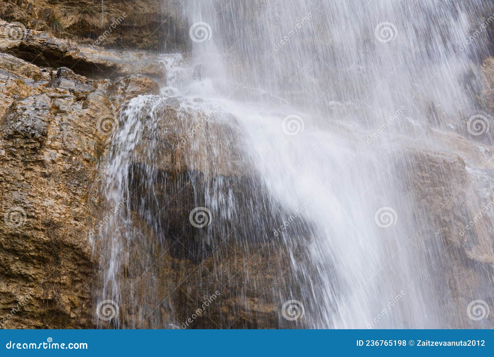 Waterfall Texture. Background of the Falling Purest Mountain Water ...