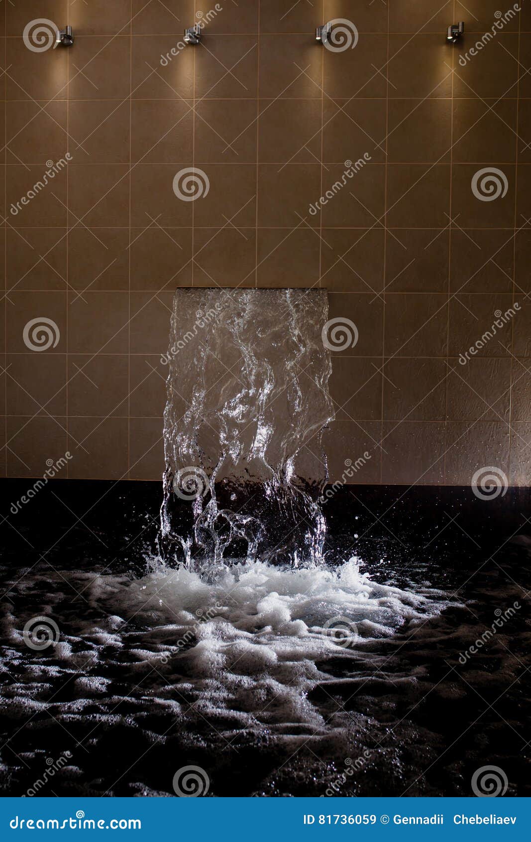 Waterfall and Texture of Water Stock Image - Image of pool, beautiful ...