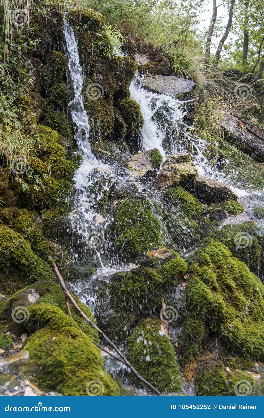Waterfall in Theth, Grunas Canyon Stock Photo - Image of rock, canyon ...