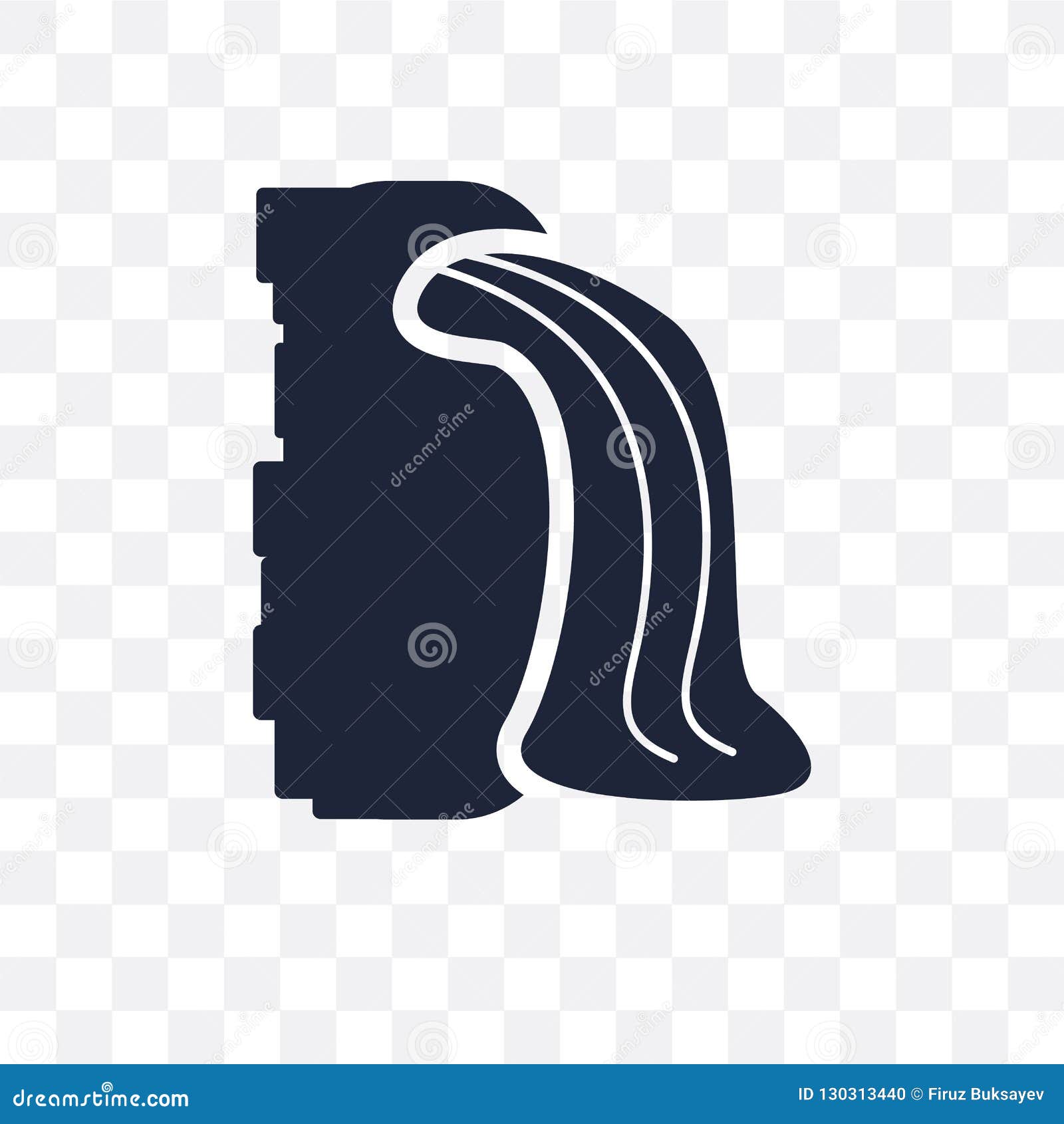 Waterfall Transparent Icon. Waterfall Symbol Design from Nature Stock ...