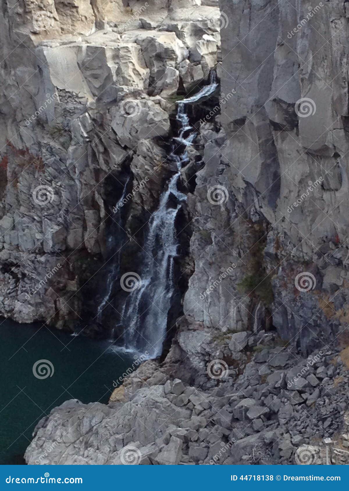 Waterfall Trickling through. Stock Photo - Image of rocks, water: 44718138