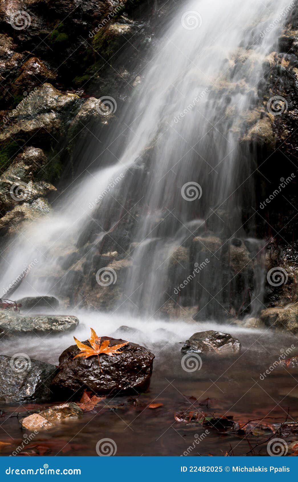 Waterfall, Troodos Cyprus stock image. Image of leaves - 22482025