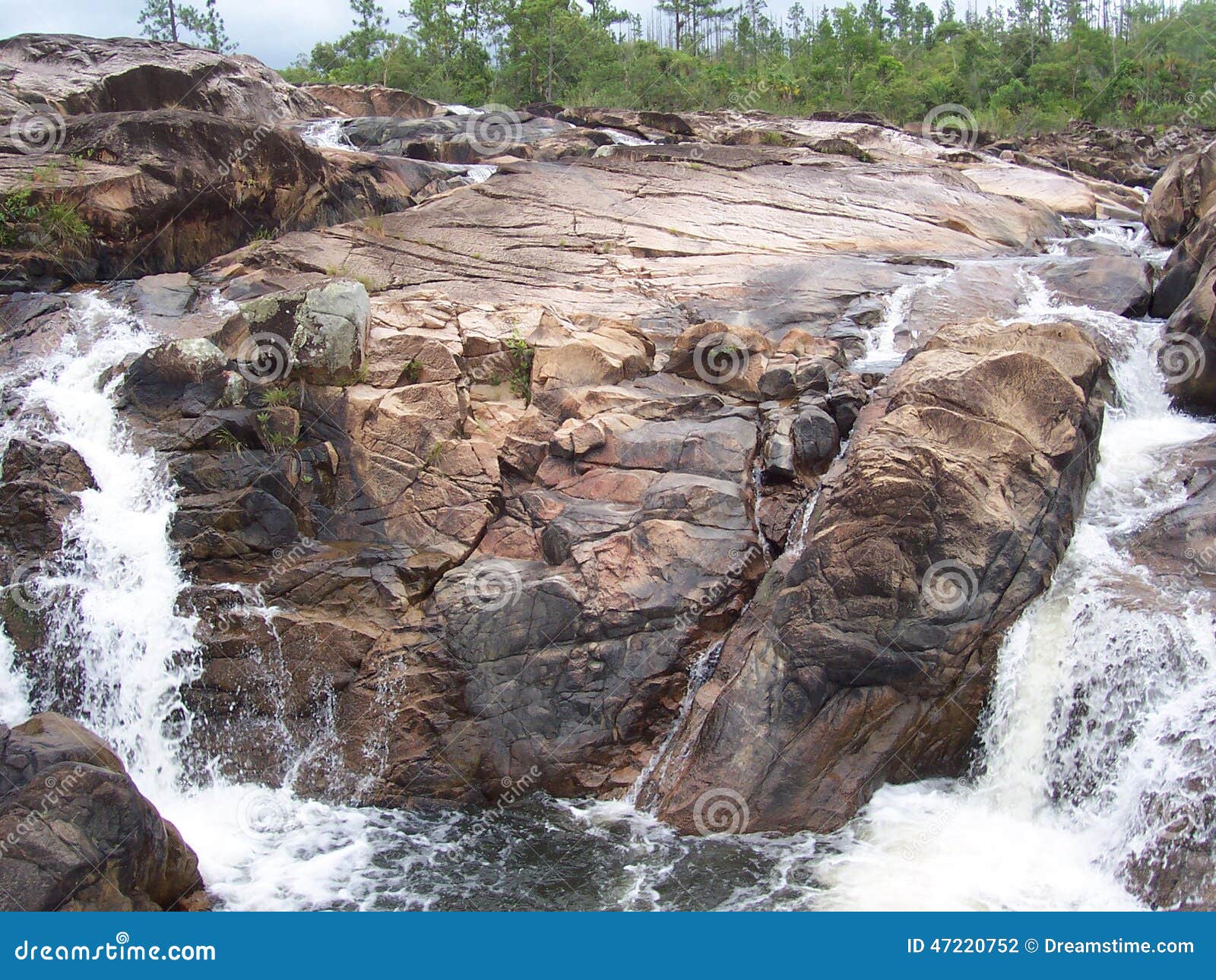 Waterfall stock photo. Image of rock, waterfall, separating - 47220752