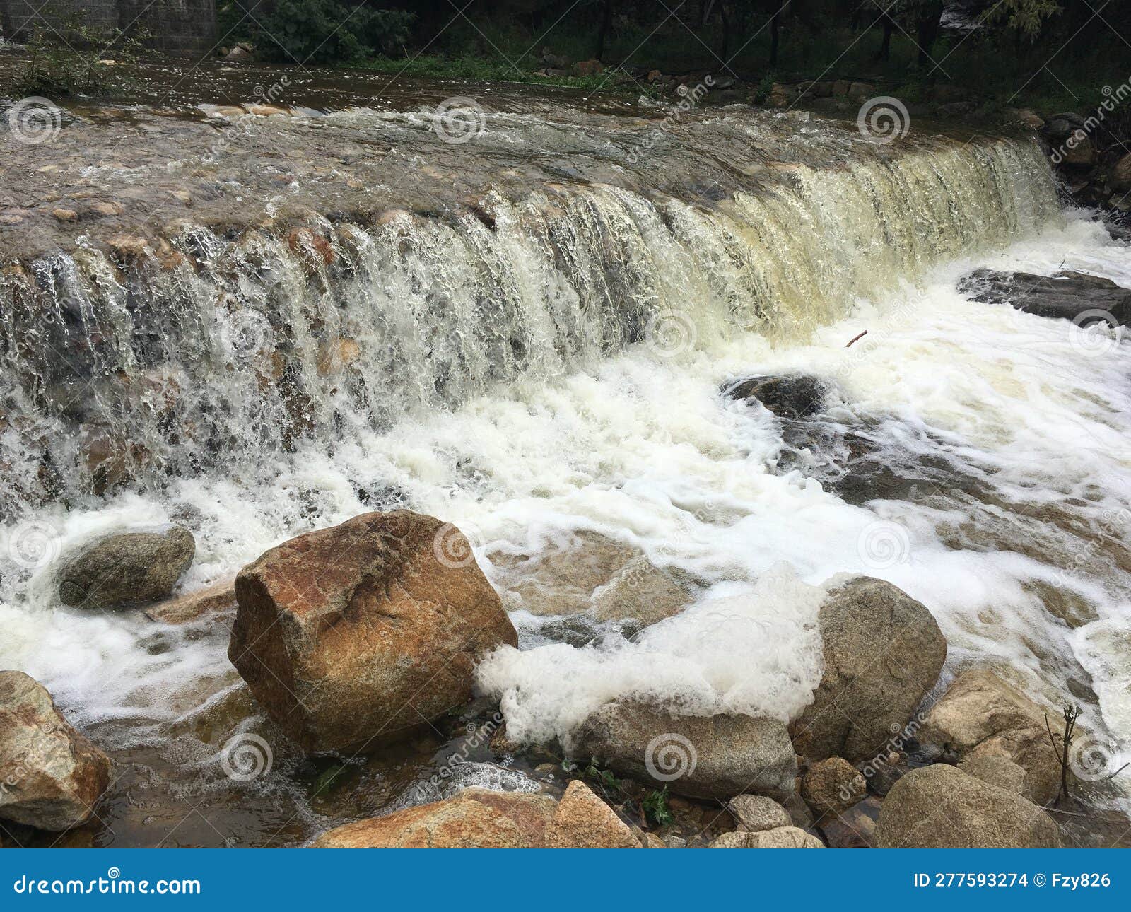 The Waterfall in the Valley is a Magnificent Natural Landscape Stock ...