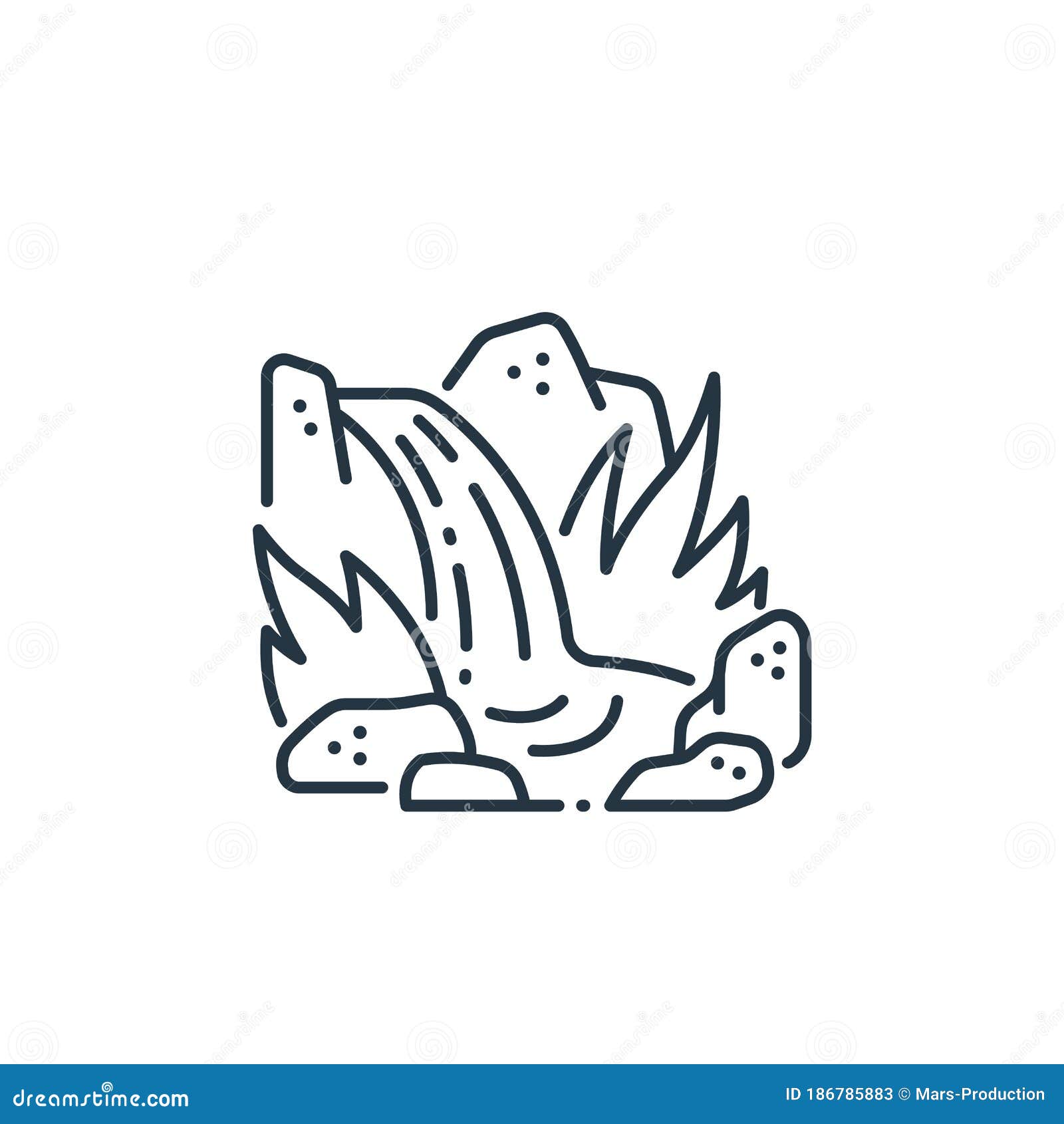 Waterfall Vector Icon. Waterfall Editable Stroke. Waterfall Linear ...