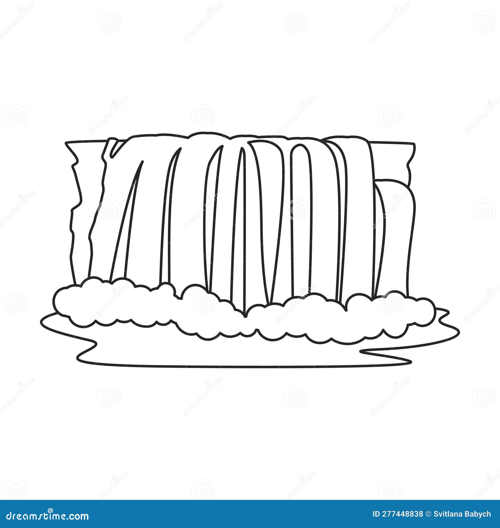 Waterfall Vector Icon.Outline Vector Icon Isolated on White Background ...