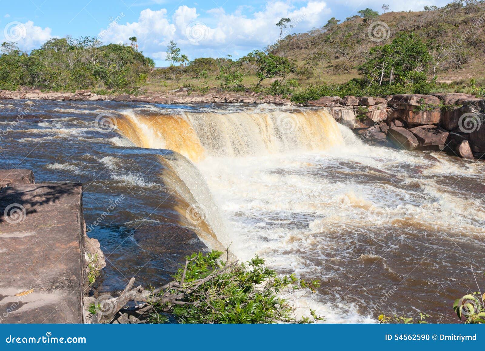 Waterfall in Venezuela stock photo. Image of south, america - 54562590