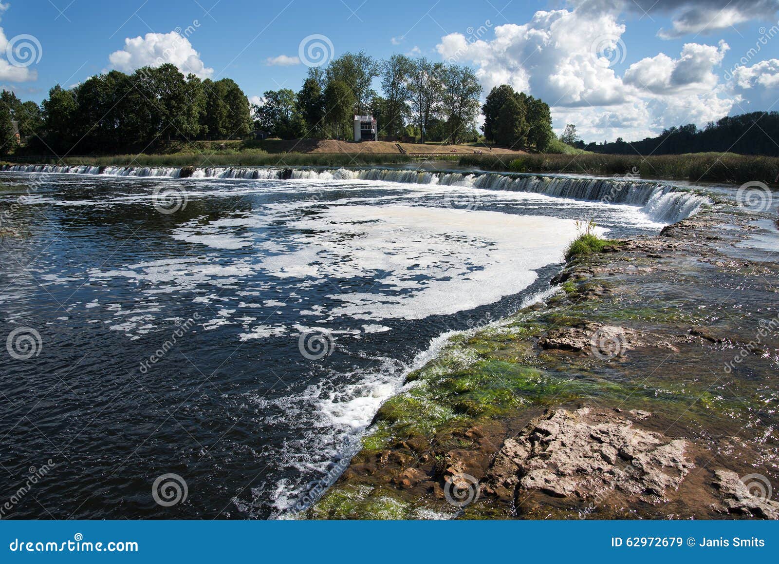 Waterfall Ventas Rumba, Kuldiga, Latvia. Stock Image - Image of venta ...