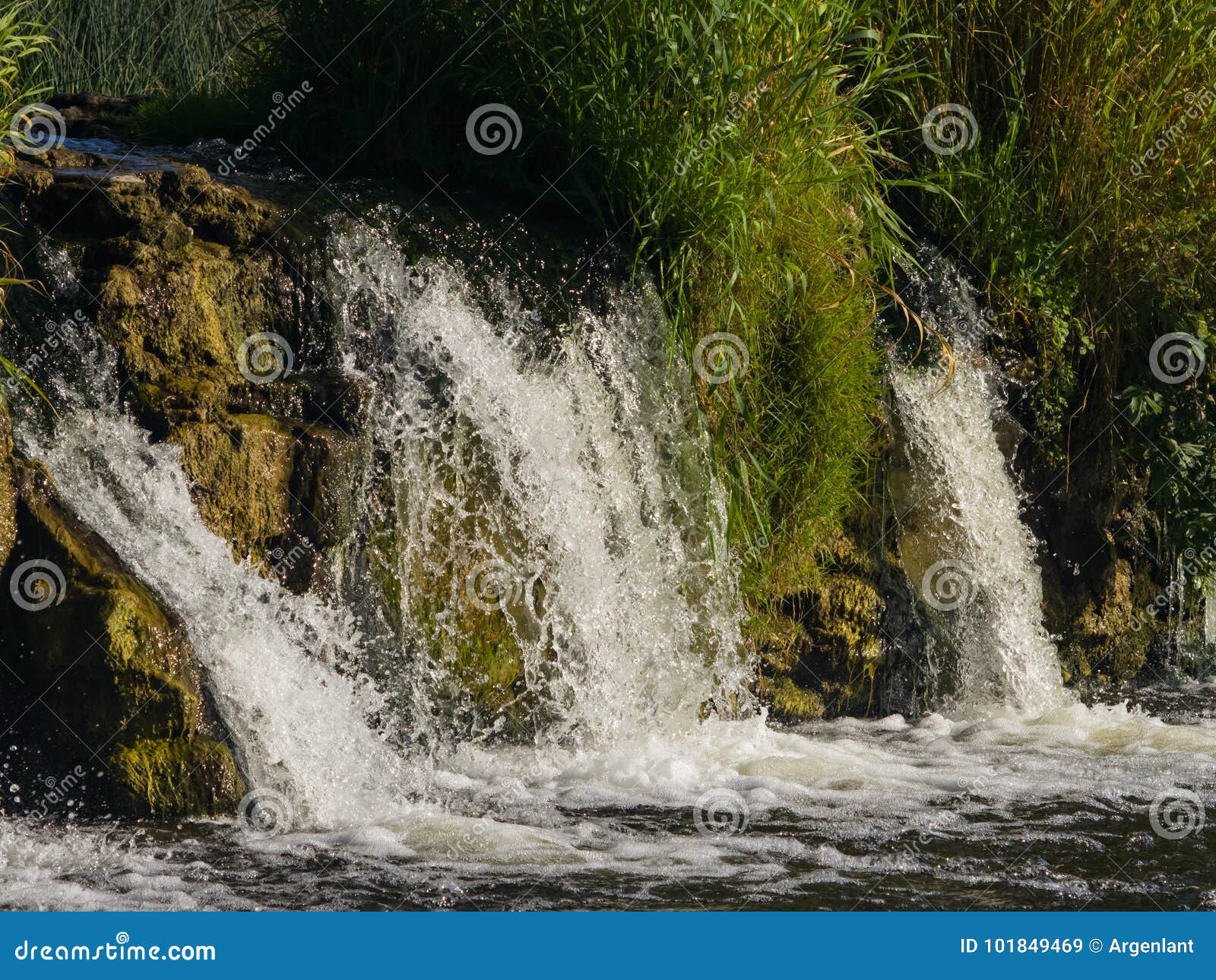 Waterfall Ventas Rumba on River Venta at Kuldiga, Latvia, Selective ...