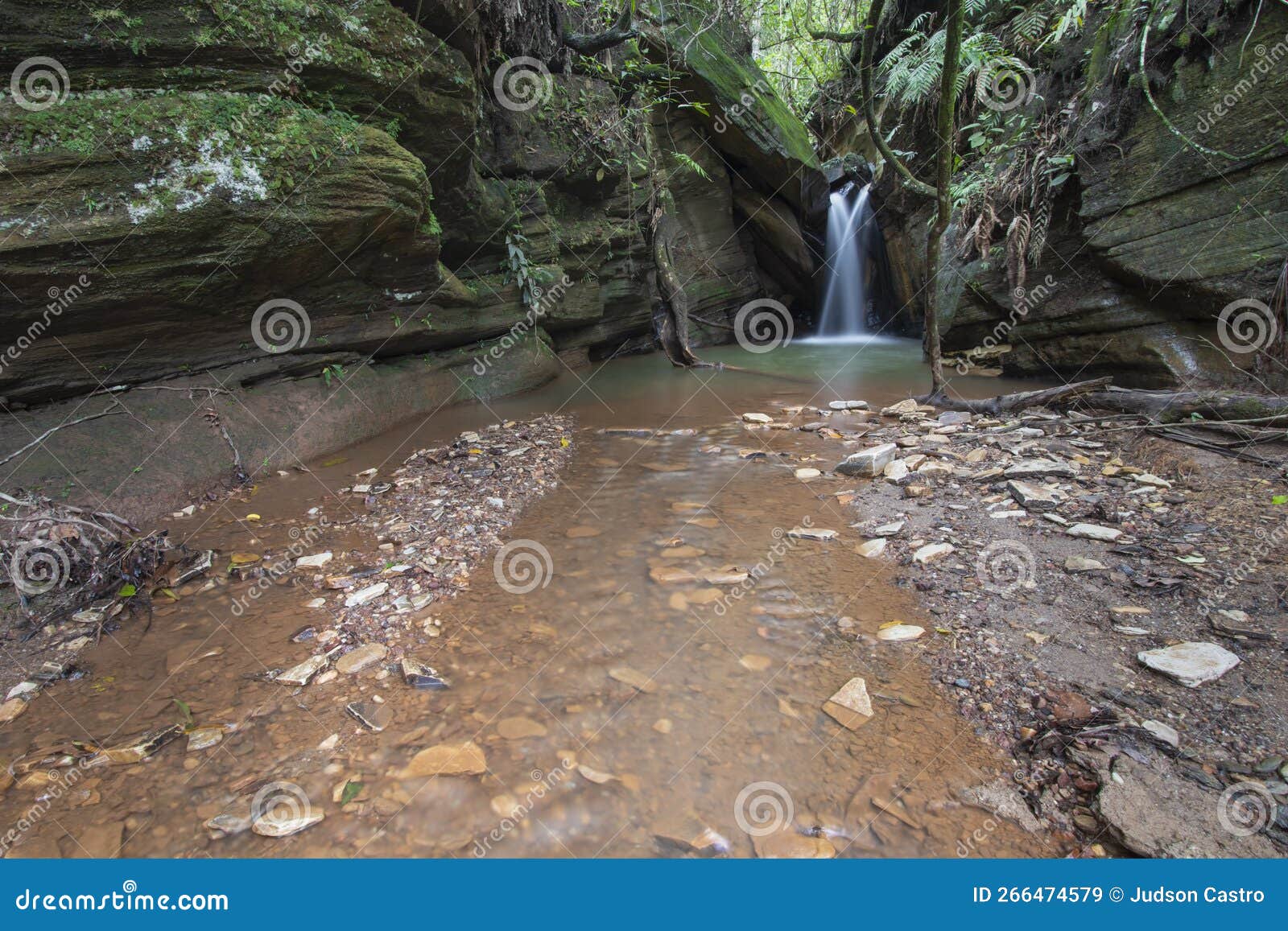 Brazilian Waterfall this Waterfall is Very Beautiful and Cold. Stock ...