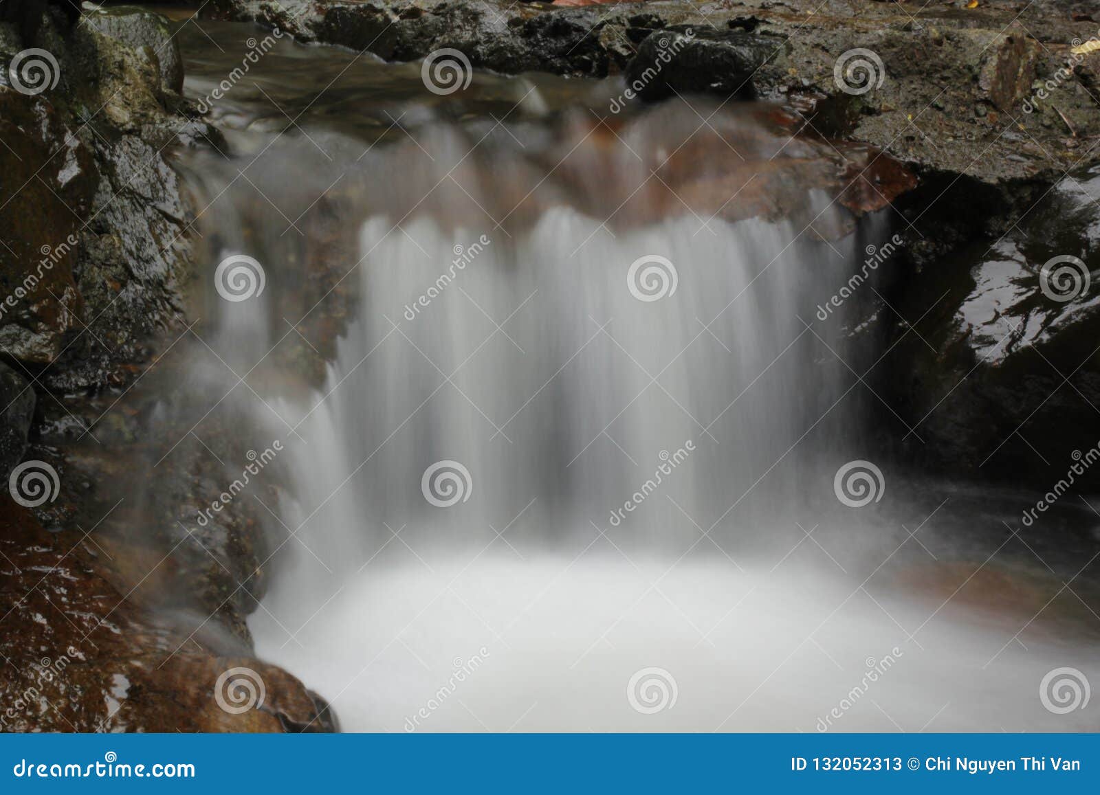 Waterfall View from Near Position Stock Image - Image of soft, stream ...
