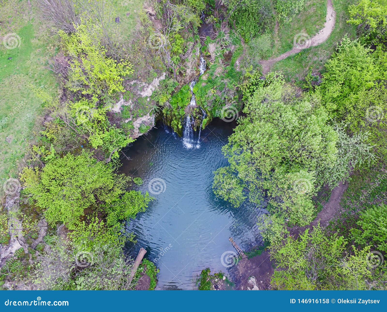 Waterfall View from Top Down Stock Photo - Image of landscape, panorama ...