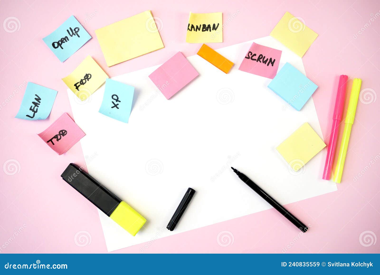 Waterfall Vs Agile Paper Task On Blue Background, Software Development ...