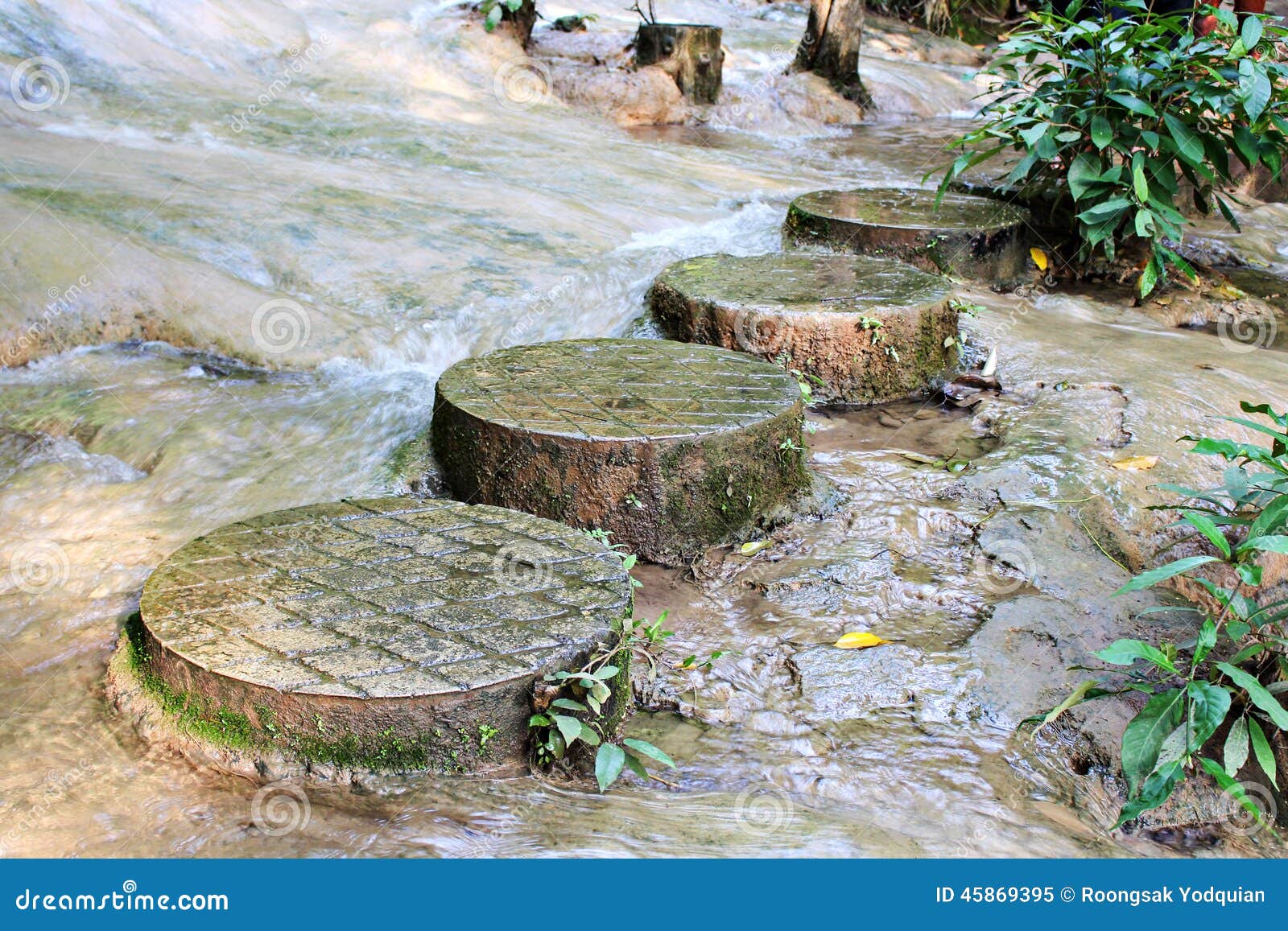 Waterfall walkway path stock image. Image of waterfall - 45869395