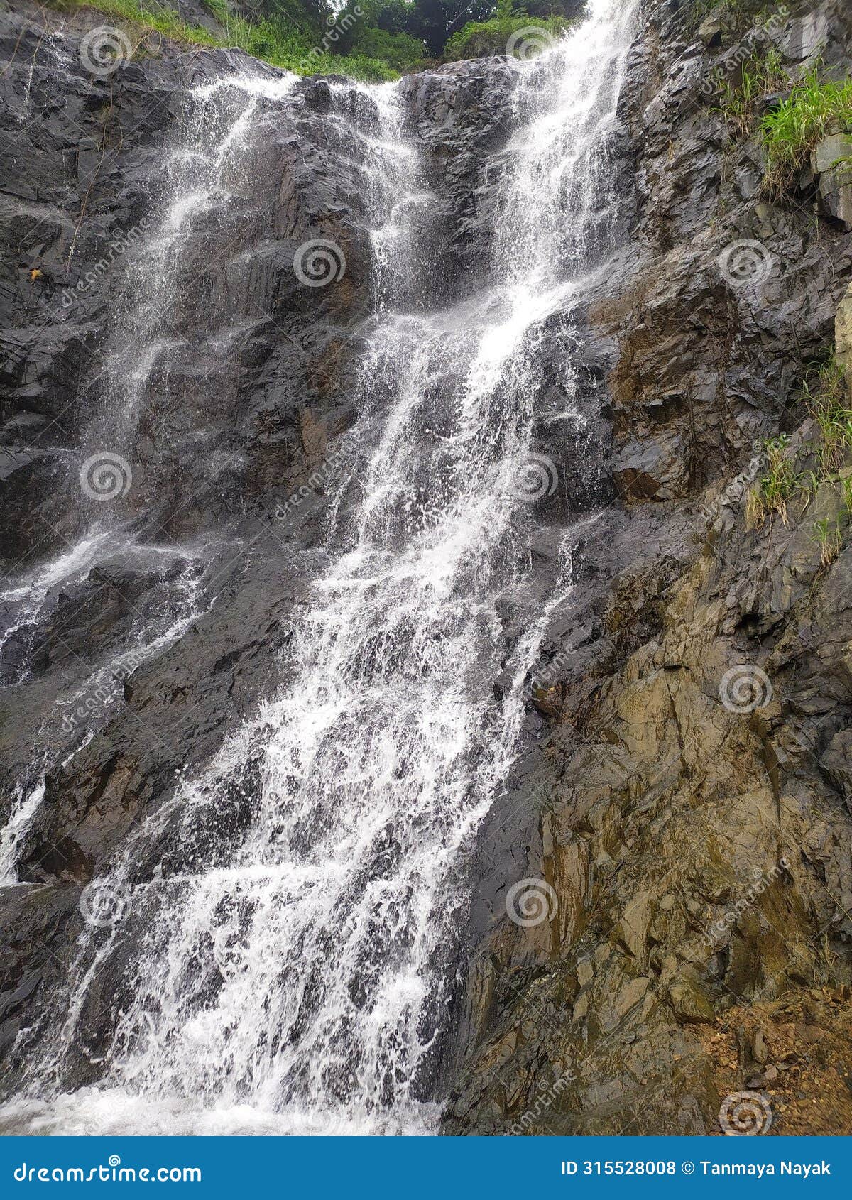 Waterfall wallpaper....... stock photo. Image of mountain - 315528008