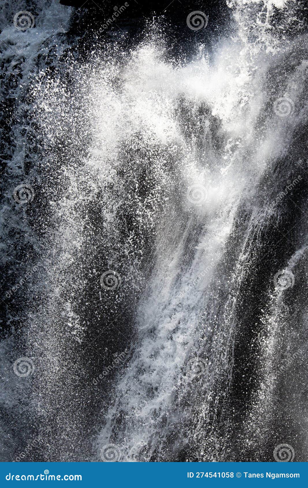 Waterfall with Water Drops and Sprays Stock Photo - Image of abstract ...