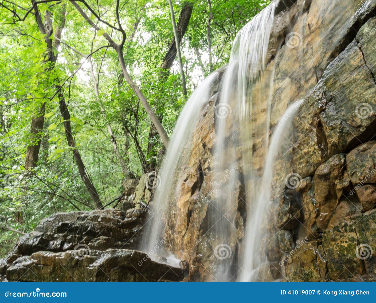 Waterfall stock image. Image of green, woods, clean, vine - 41019007