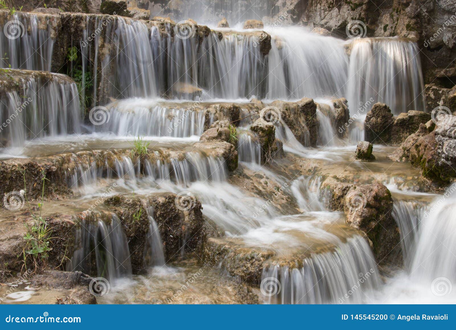 Cascade of Water on the Stones Stock Photo - Image of forest ...