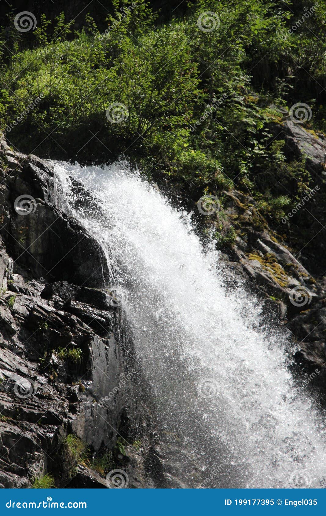 A waterfall stock image. Image of park, summer, feichten - 199177395