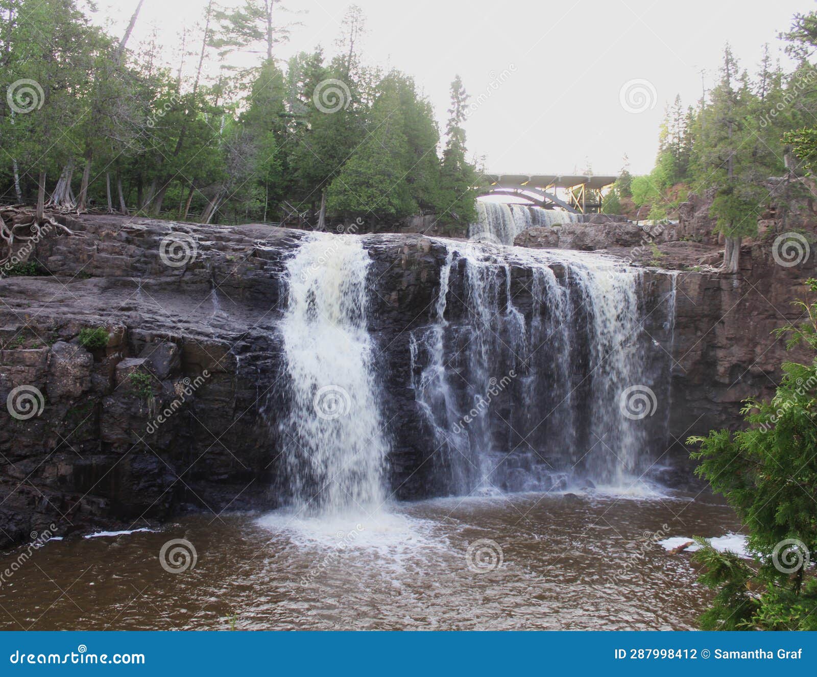 Waterfall stock photo. Image of canal, fountain, ravine - 287998412