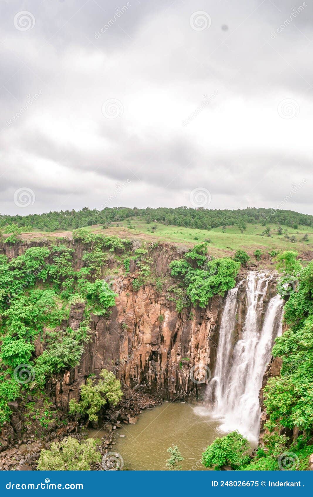 Waterfall stock image. Image of waterfall, patalpani - 248026675