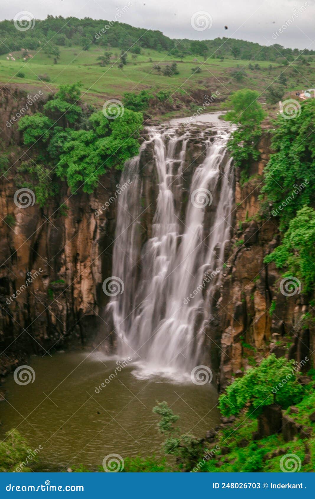 Waterfall stock image. Image of indore, india, patalpani - 248026703