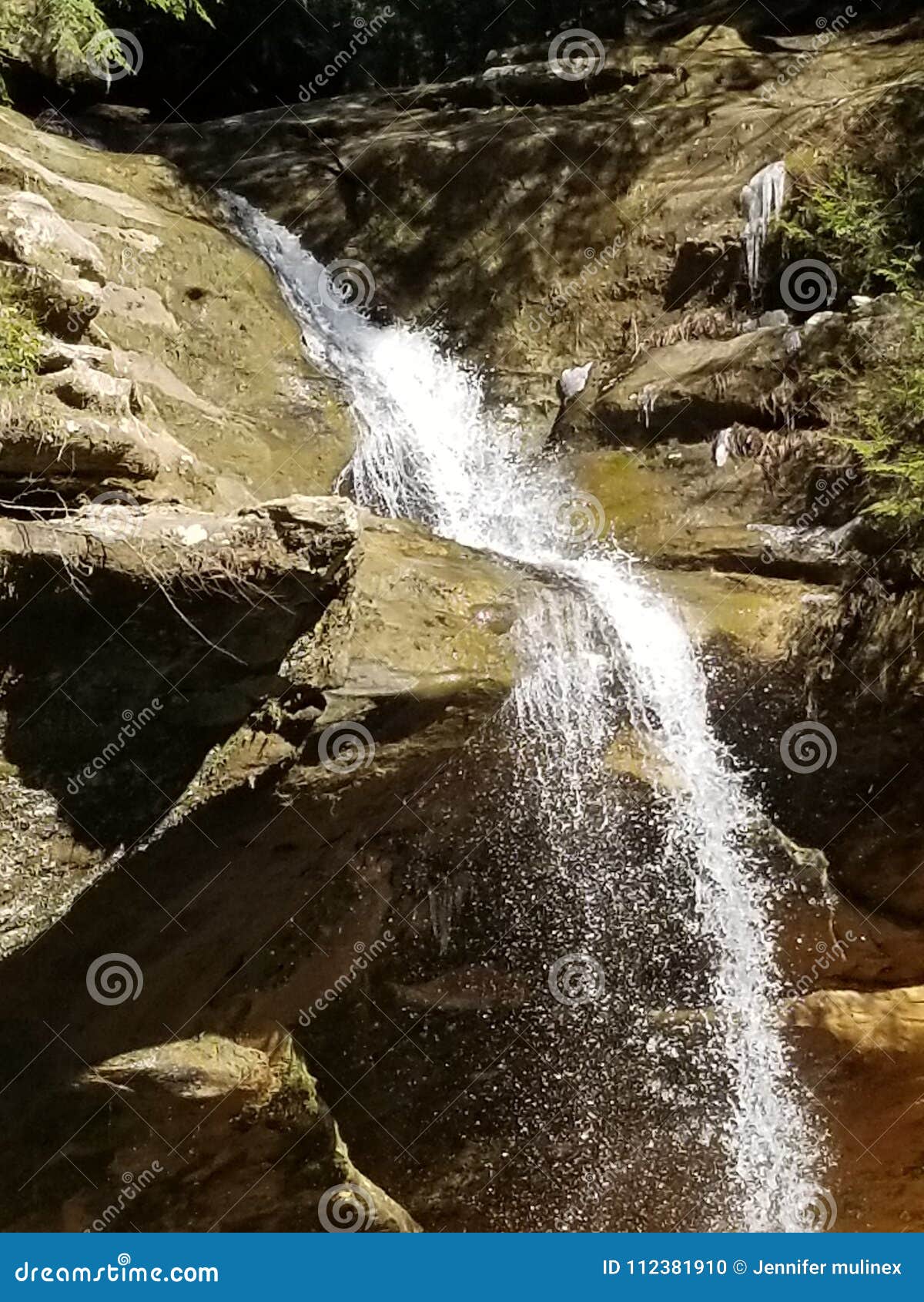 Waterfall stock photo. Image of nature, beauty, bridge - 112381910