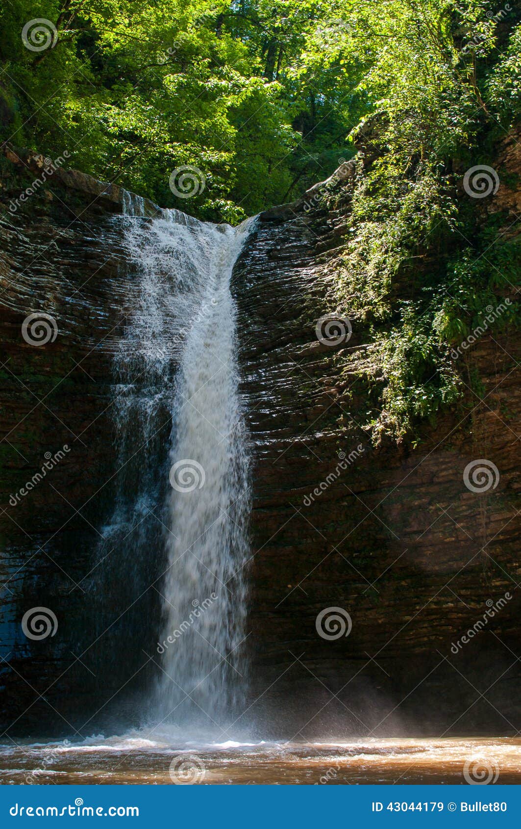 Waterfall stock image. Image of waterfalls, rock, structure - 43044179