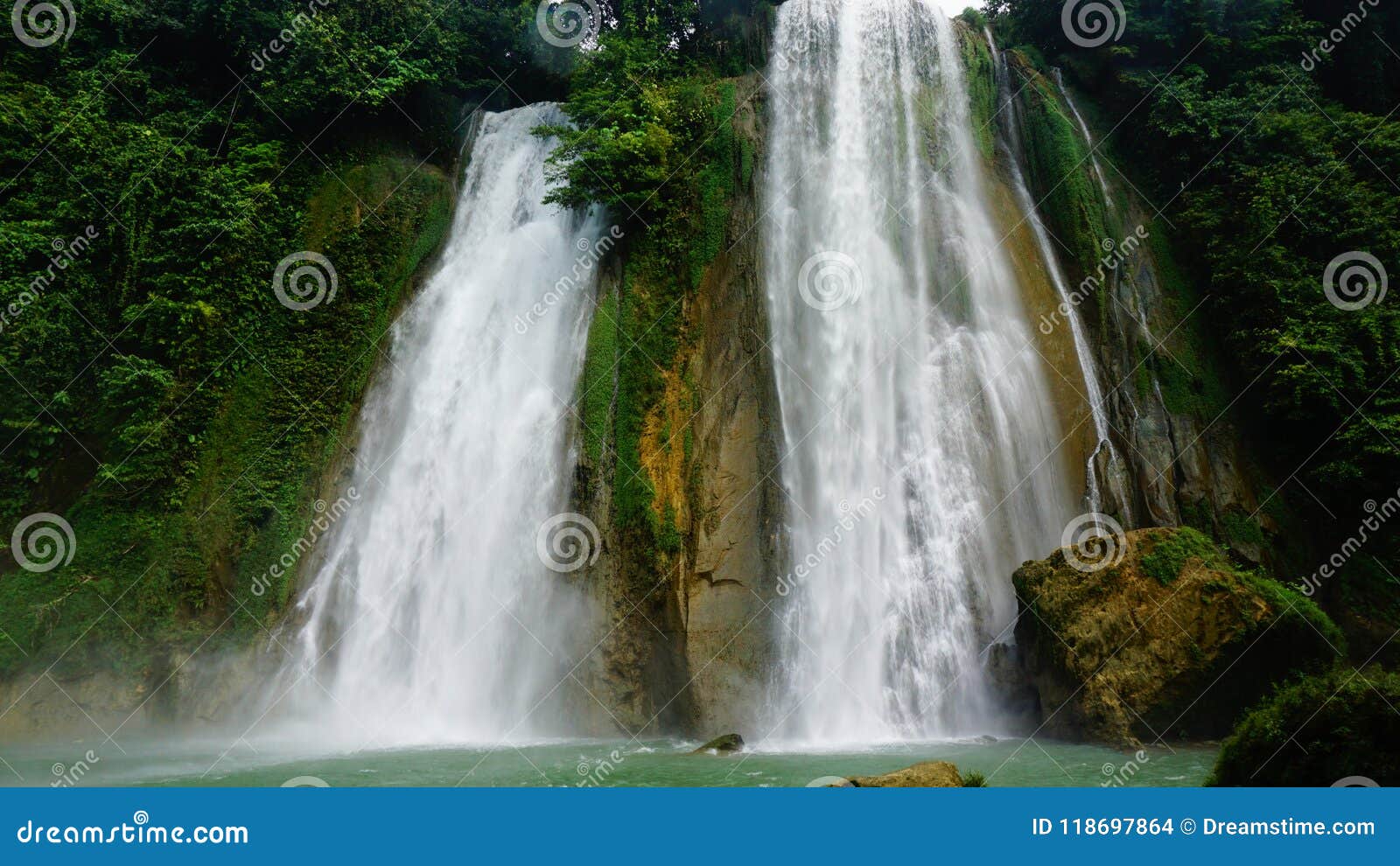 Waterfall at West Java Indonesia Stock Photo - Image of forest, scenery ...