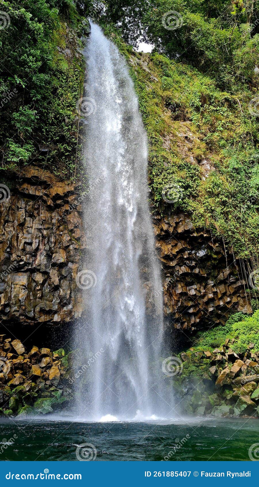 Waterfall west Sumatra stock image. Image of autumn - 261885407
