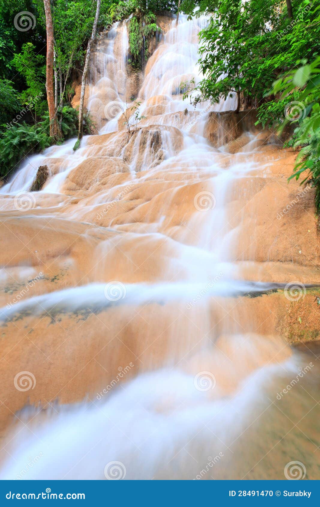 Waterfall in West of Thailand Stock Photo - Image of forest, season ...