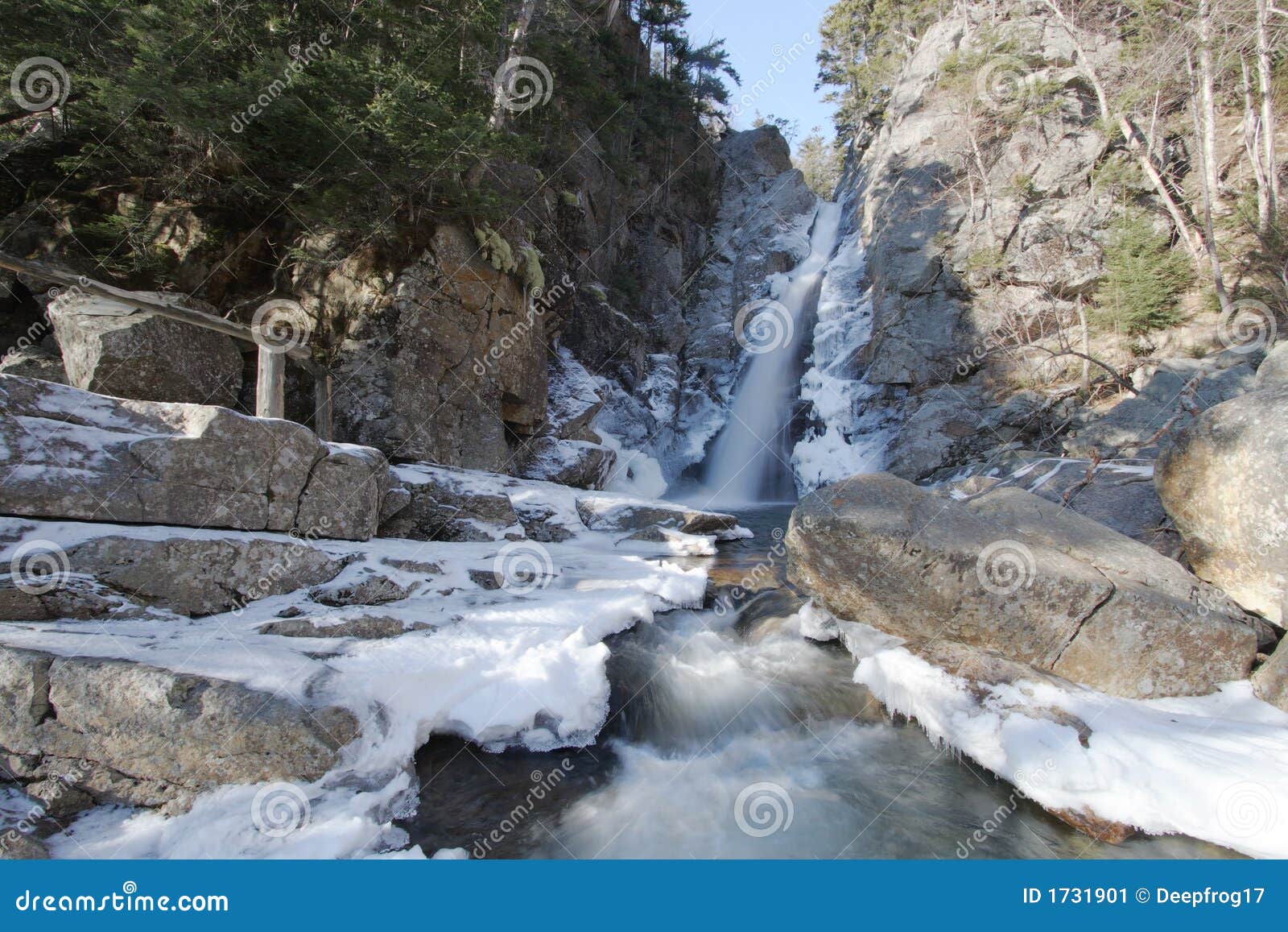 Waterfall winter stock image. Image of frozen, plunge - 1731901