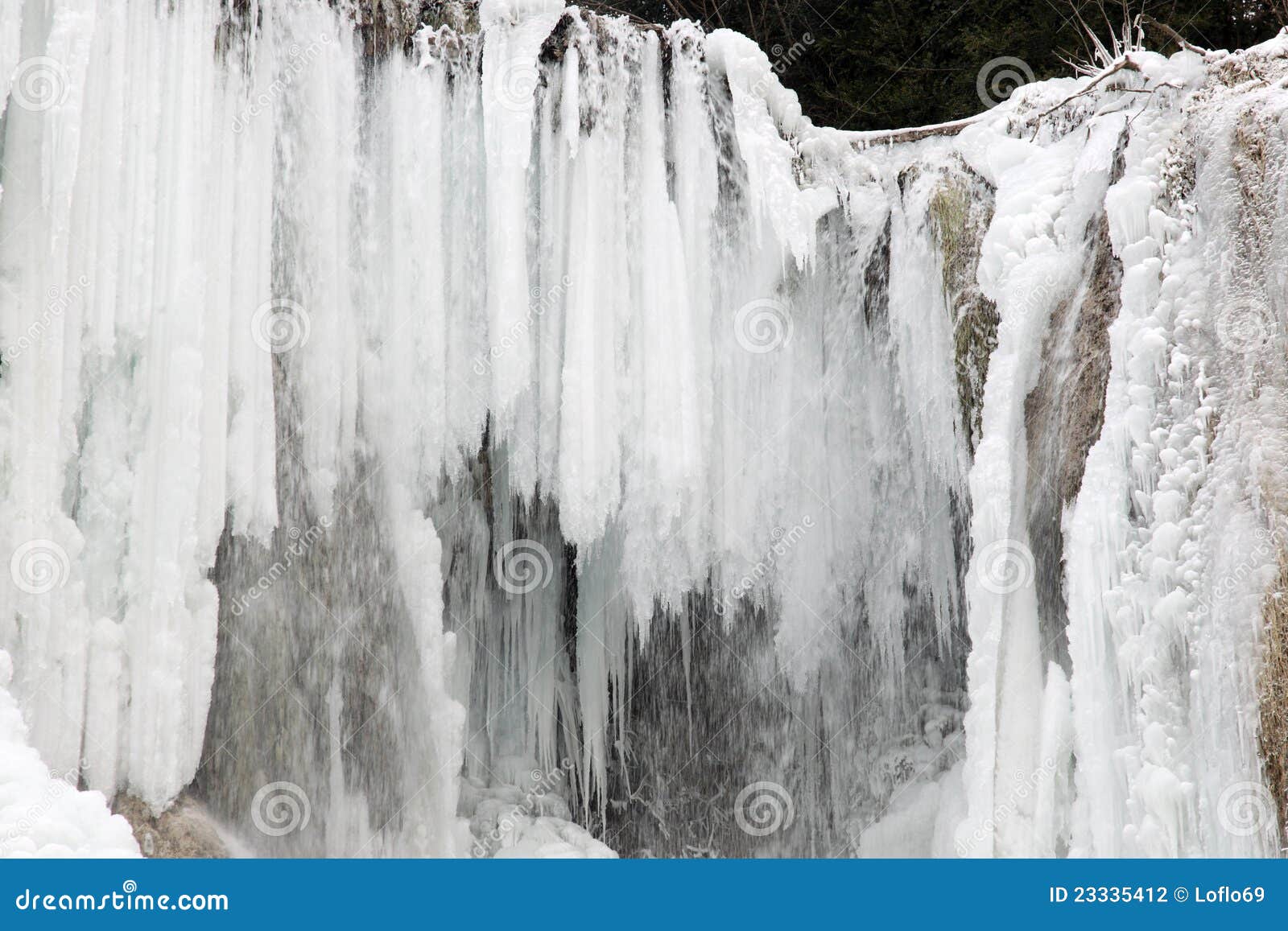 Waterfall in winter stock photo. Image of falling, frozen - 23335412