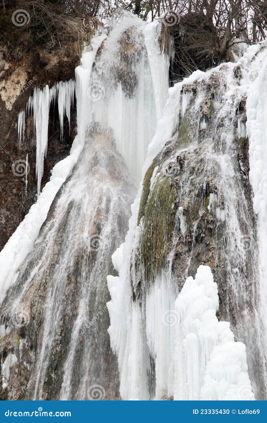 Waterfall in winter stock photo. Image of winter, icicle - 23335430