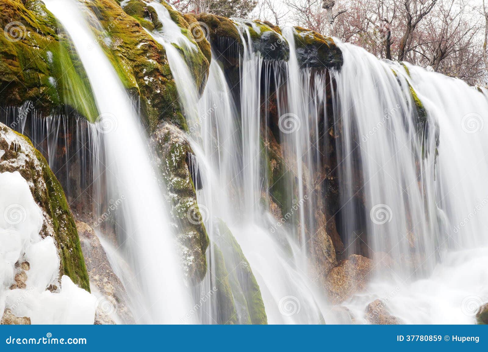 Waterfall in winter stock image. Image of clean, flowing - 37780859