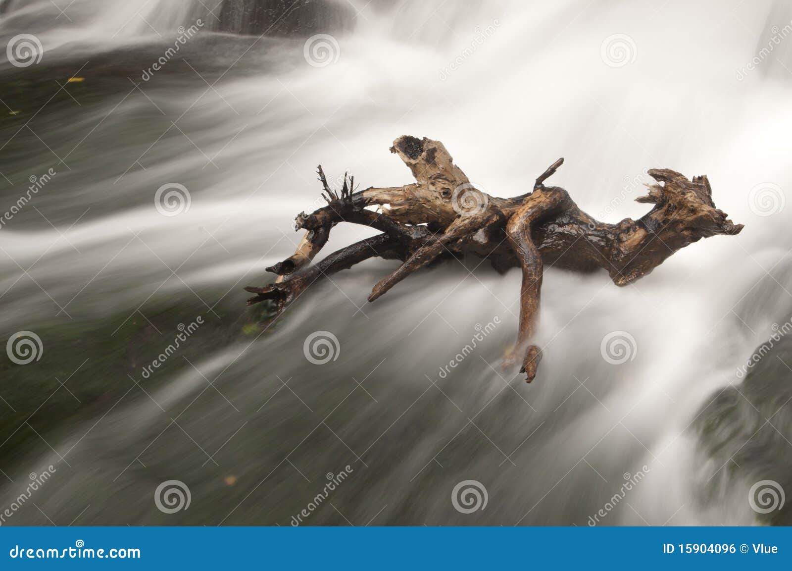 Waterfall with Wood stock photo. Image of flow, ecology - 15904096