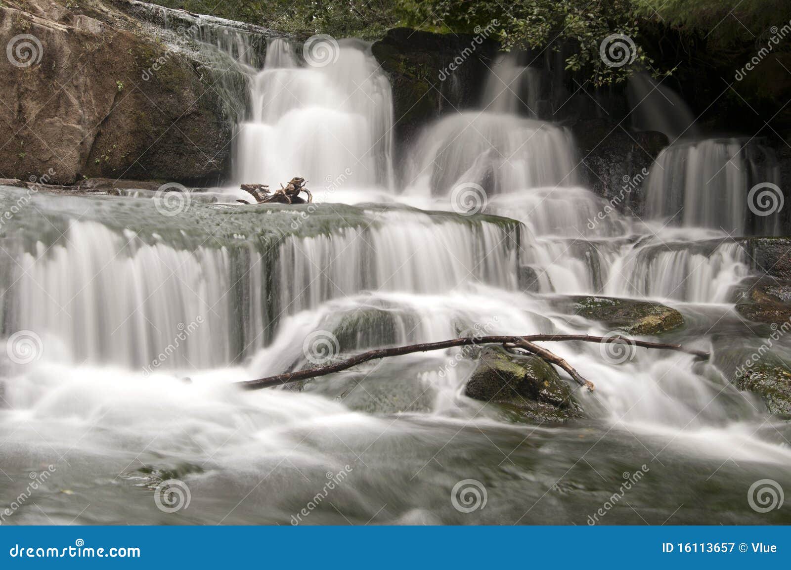 Waterfall with Wood stock image. Image of fresh, rock - 16113657
