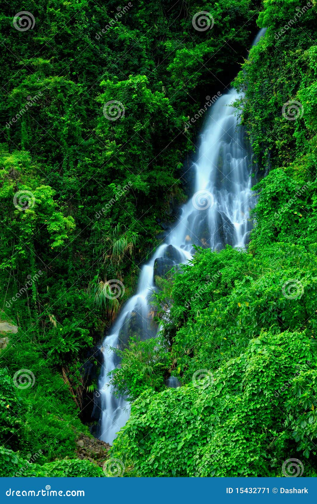 Waterfalls stock image. Image of fresh, leafage, beautiful - 15432771