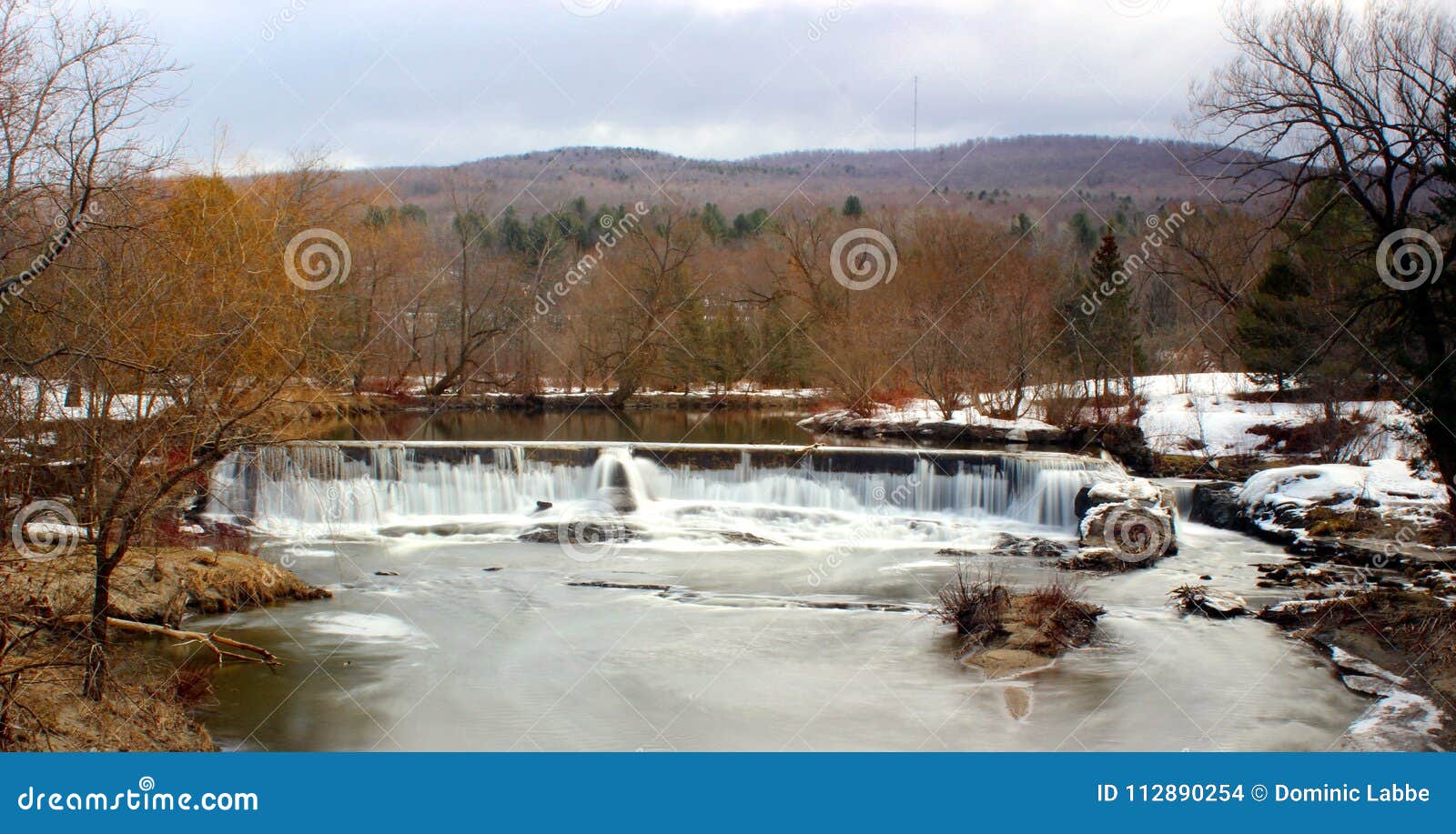 Waterfalls in Abercorn, Quebec Stock Photo - Image of cold, landscape ...