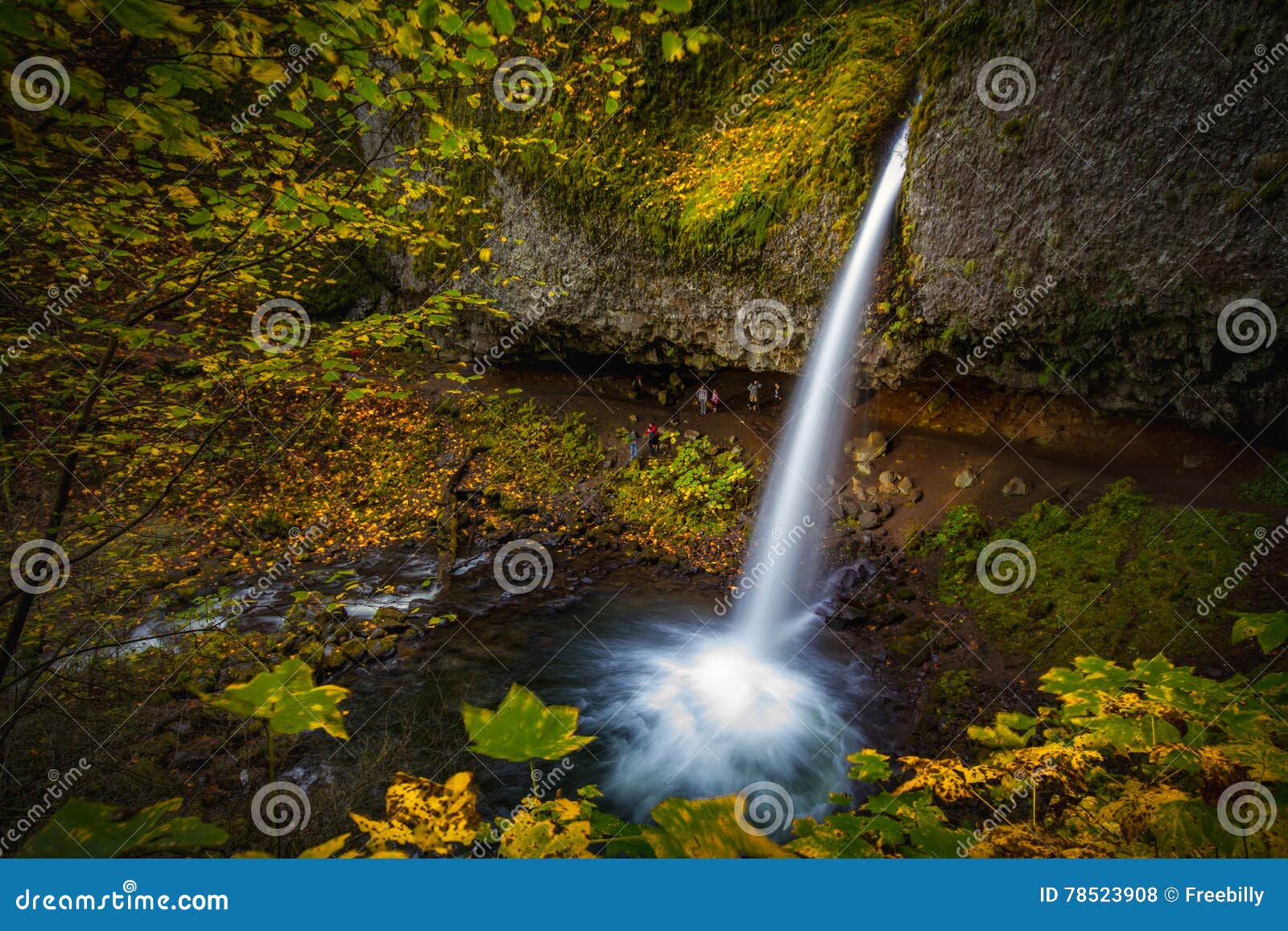 Waterfalls and Autumn Leaves Stock Photo - Image of hiking, water: 78523908