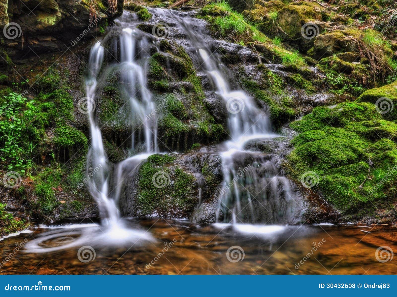Waterfalls stock photo. Image of park, motion, rock, purity - 30432608