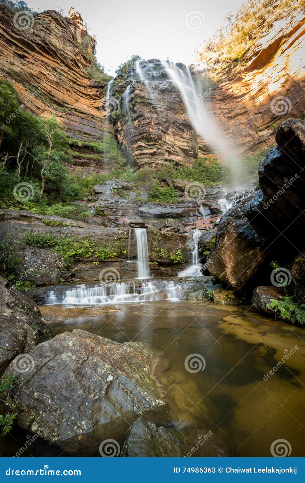 Waterfalls in Blue Mountains National Park Stock Image - Image of ...