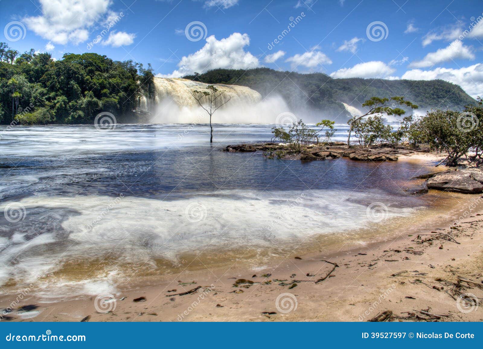 Waterfalls of Canaima stock image. Image of tourism, land - 39527597