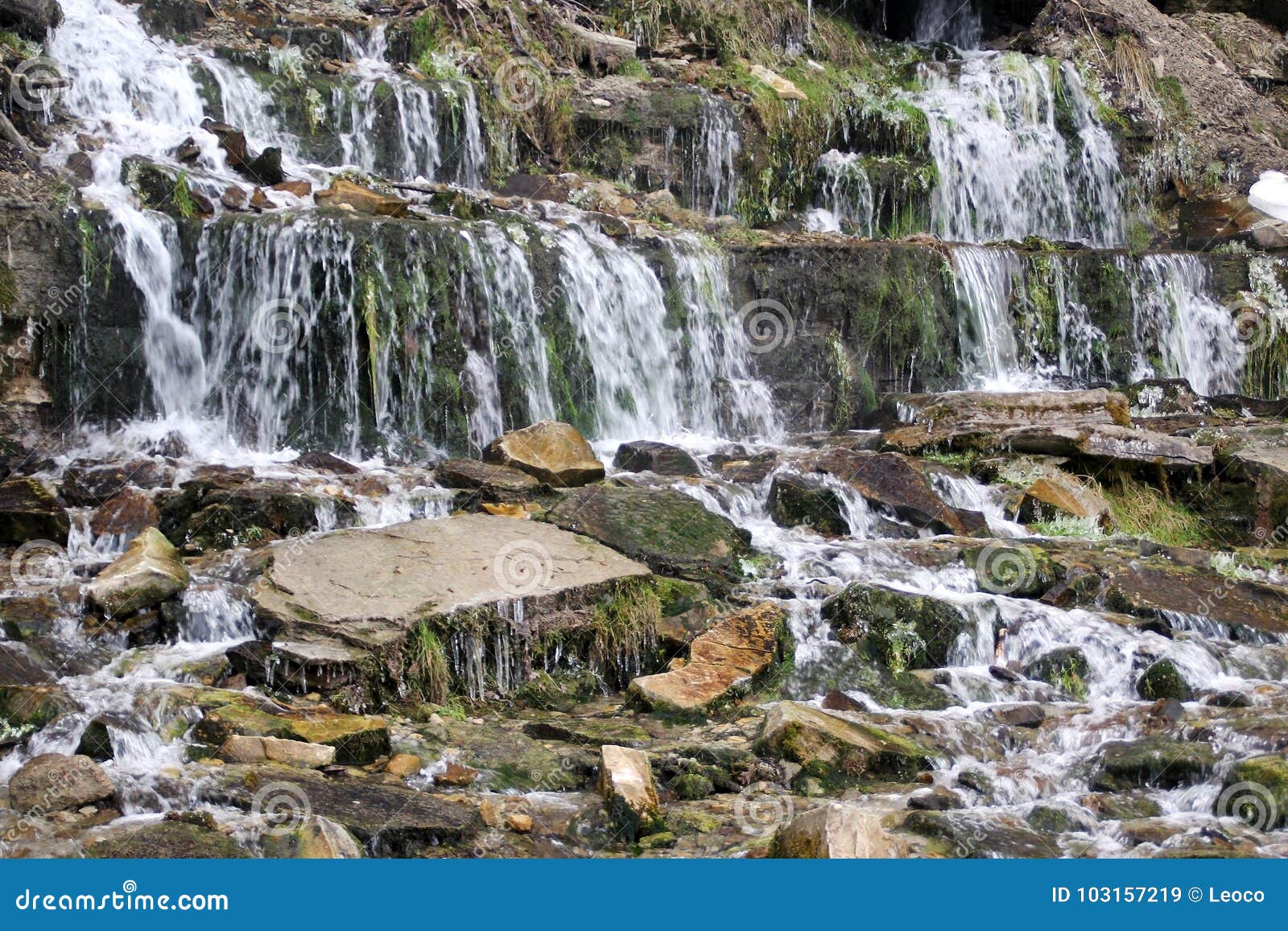 Waterfalls stock image. Image of landscape, block, plant - 103157219
