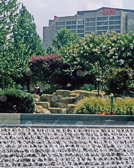 Waterfalls and CNN Studio editorial photo. Image of buildings - 22236426