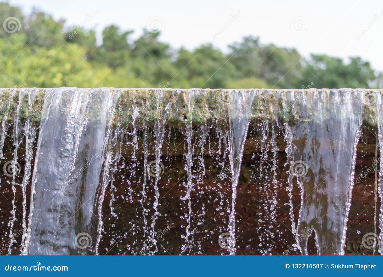 Waterfalls Flow from Springway Stock Image - Image of abstract ...