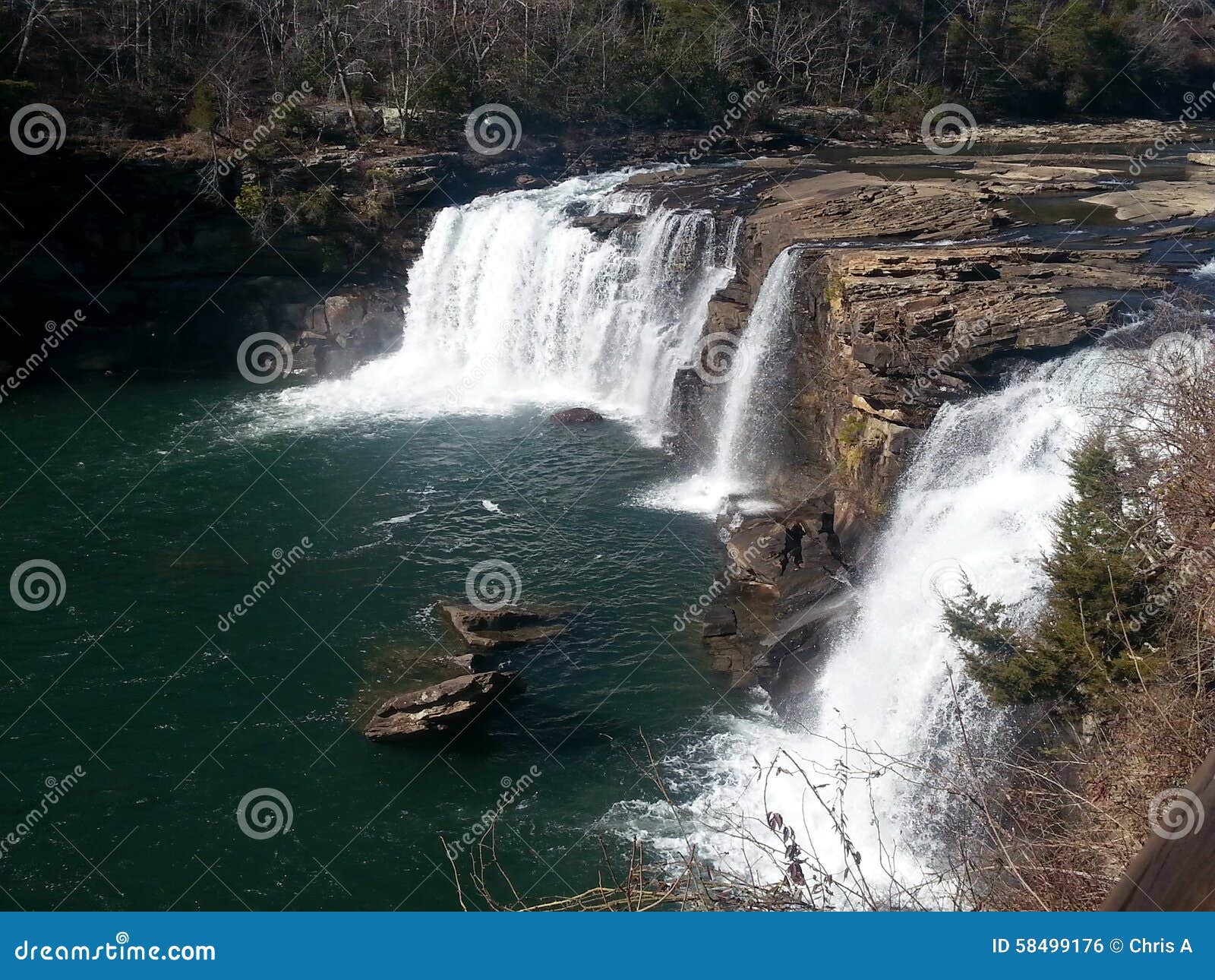 Waterfalls Flowing with Abundance Stock Photo - Image of beautiful ...