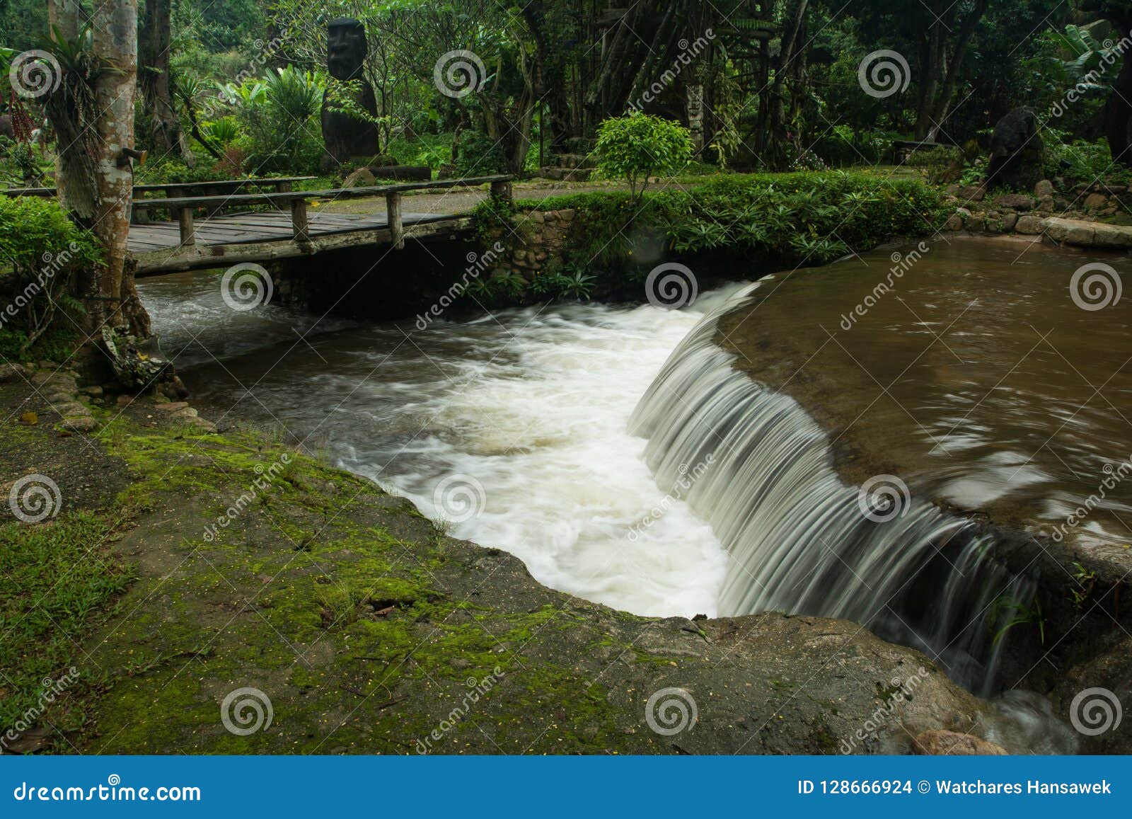 Waterfalls Flowing Down from the Stream Stock Photo - Image of natural ...